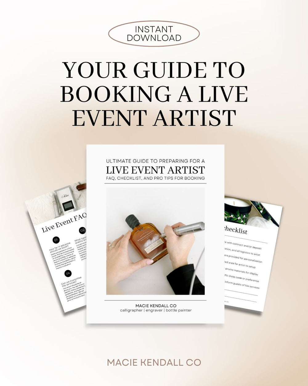 Macie Kendall Co | Atlanta Calligrapher & Engraver for Live Events